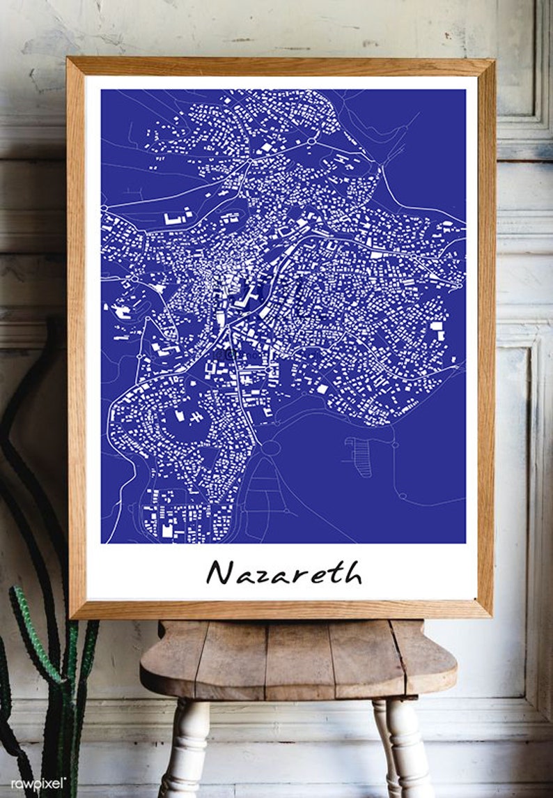 Nazareth Map Poster Nazareth Poster Nazareth Map - Etsy