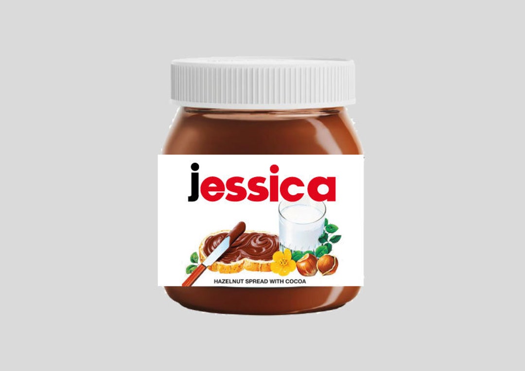 Nutella Label, Personalised With Name and Style - Etsy