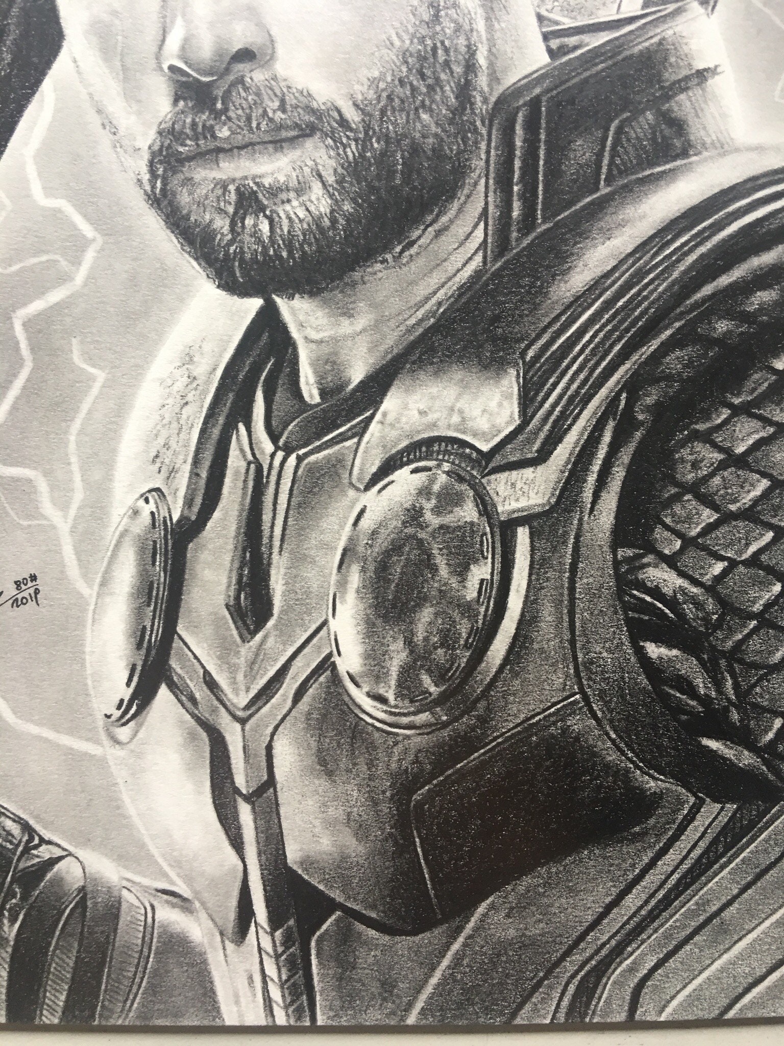 Original Pencil Portrait of Thor Size A421 X 29.70 Cm - Etsy