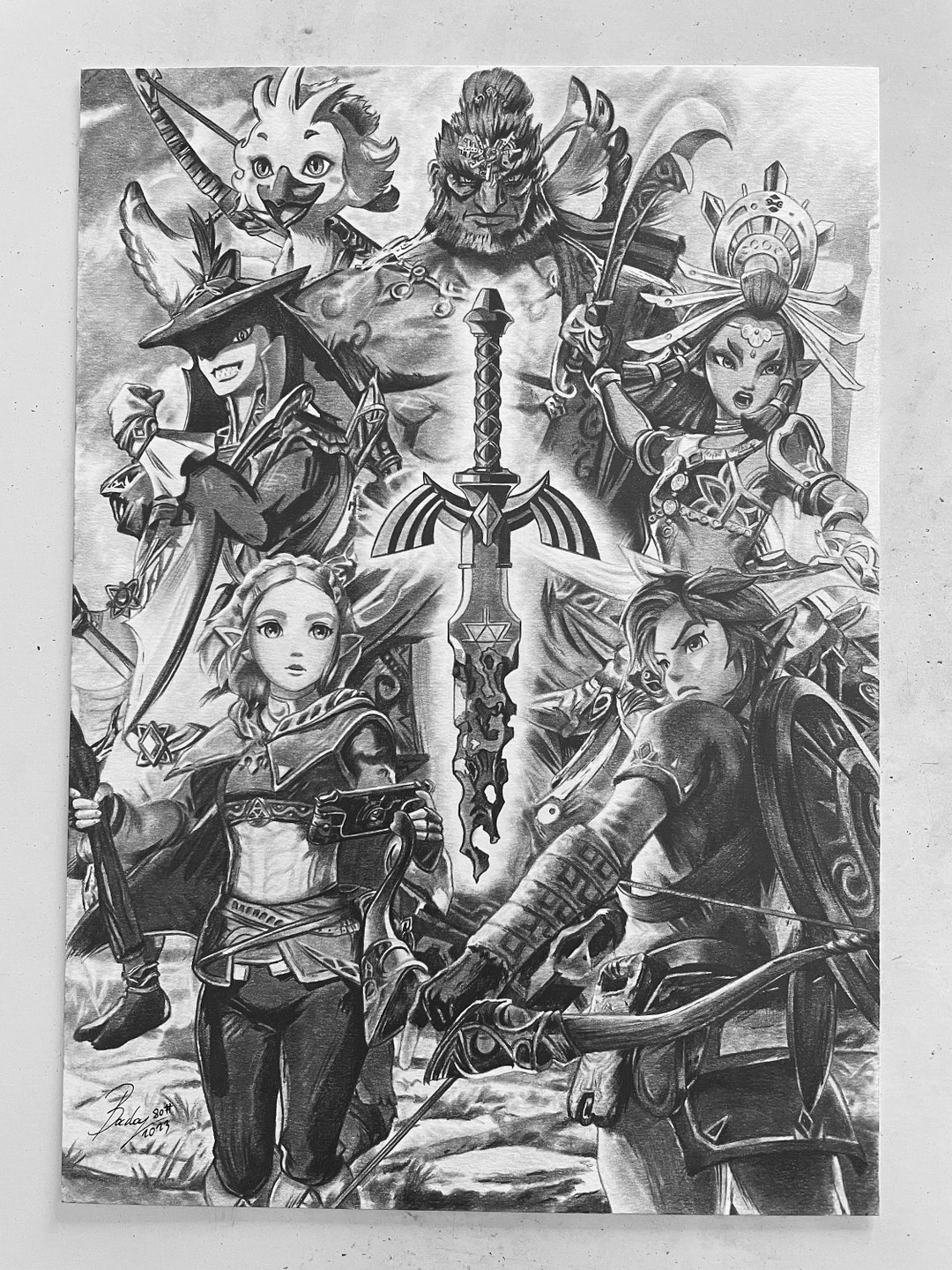 Zelda Tears of the Kingdom Original Pencil Drawing A4 Size - Etsy