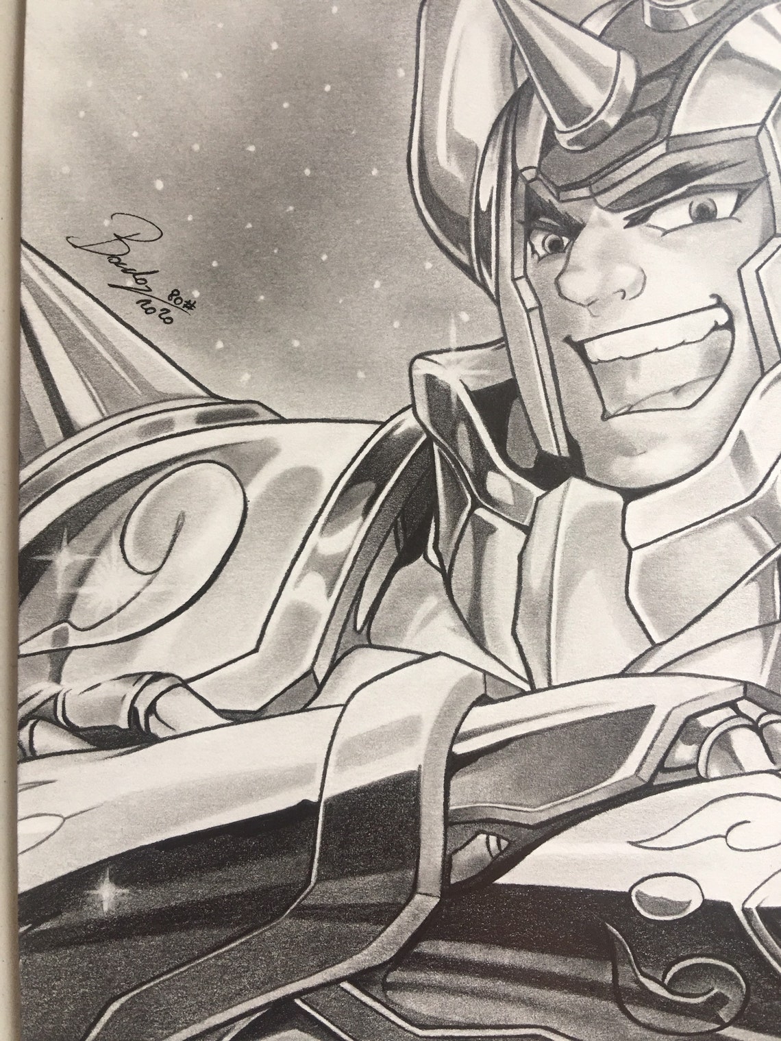 Saint Seiya-original Graphite Pencil Drawing of Taurus | Etsy