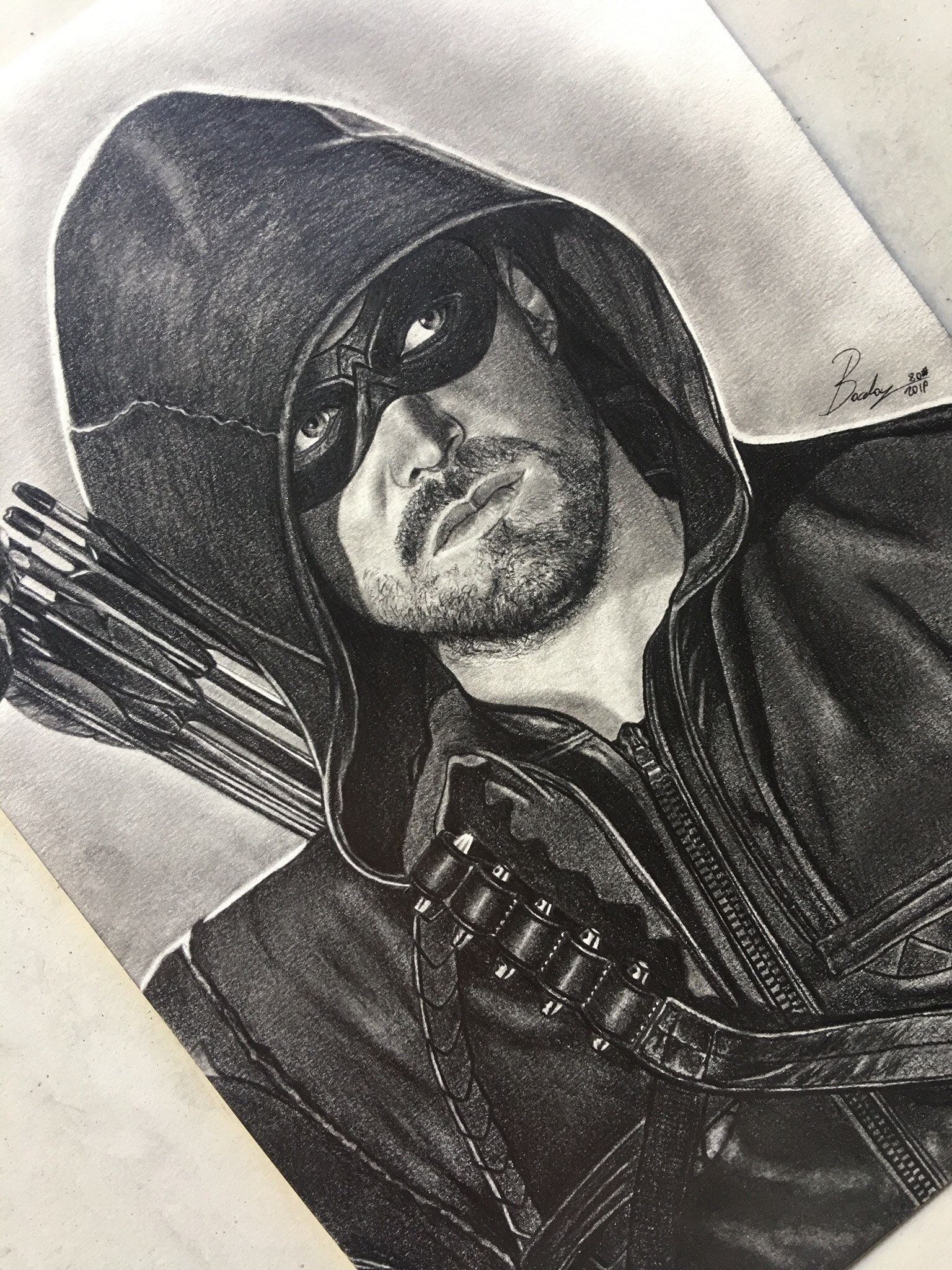 Green Arrow Pencil Drawings