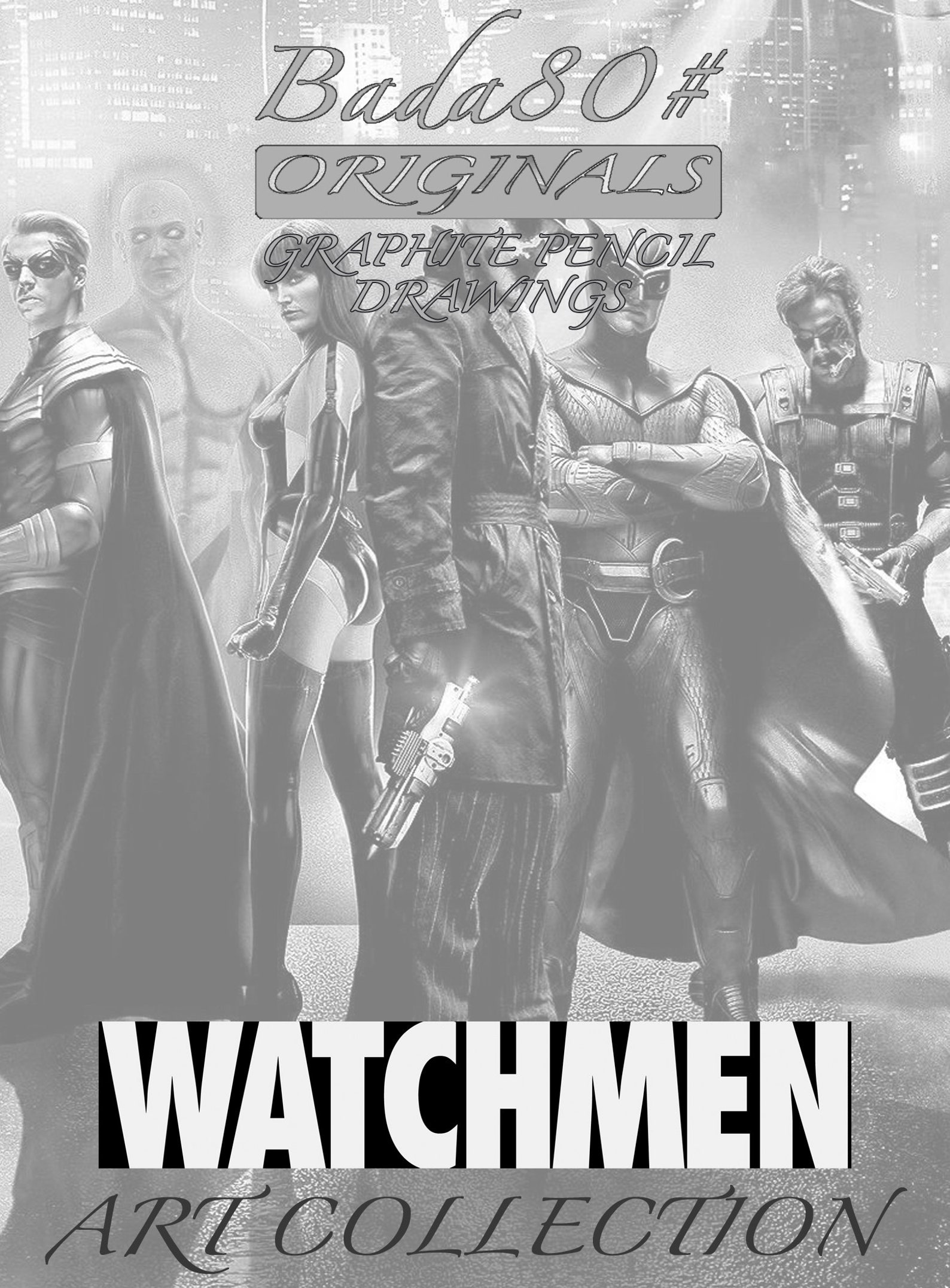 Print pack from my original graphite pencil draw of Watchmen | Etsy