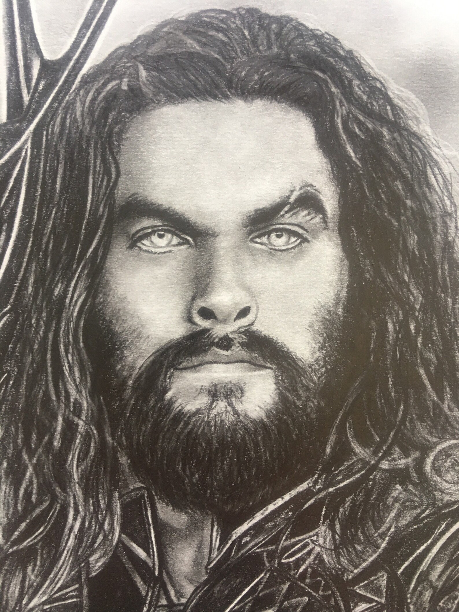 Original pencil portrait of Aquaman size A4 21.00 x 29.70 | Etsy
