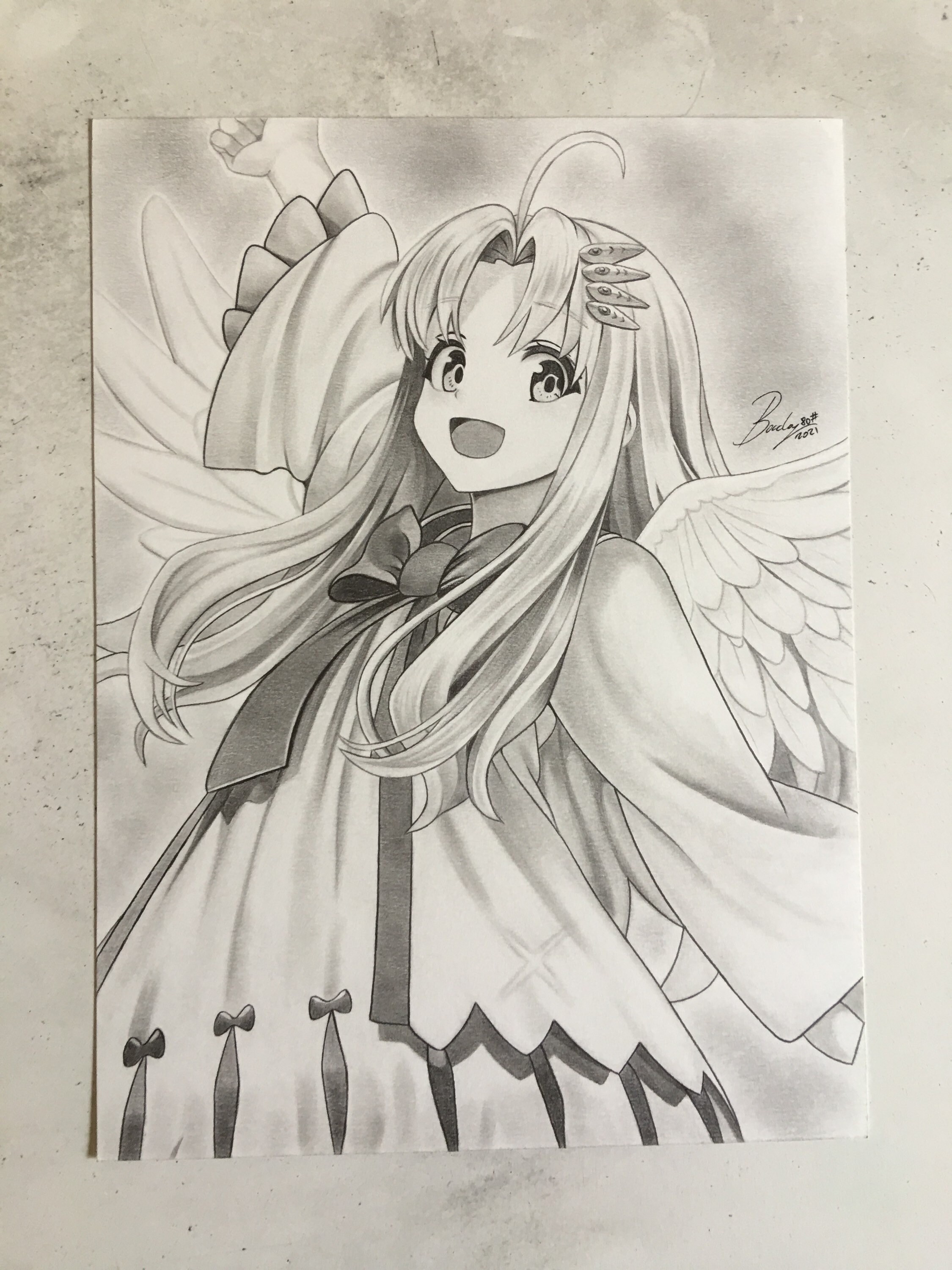 The Rising of the Shield Hero-original graphite pencil drawing of ...
