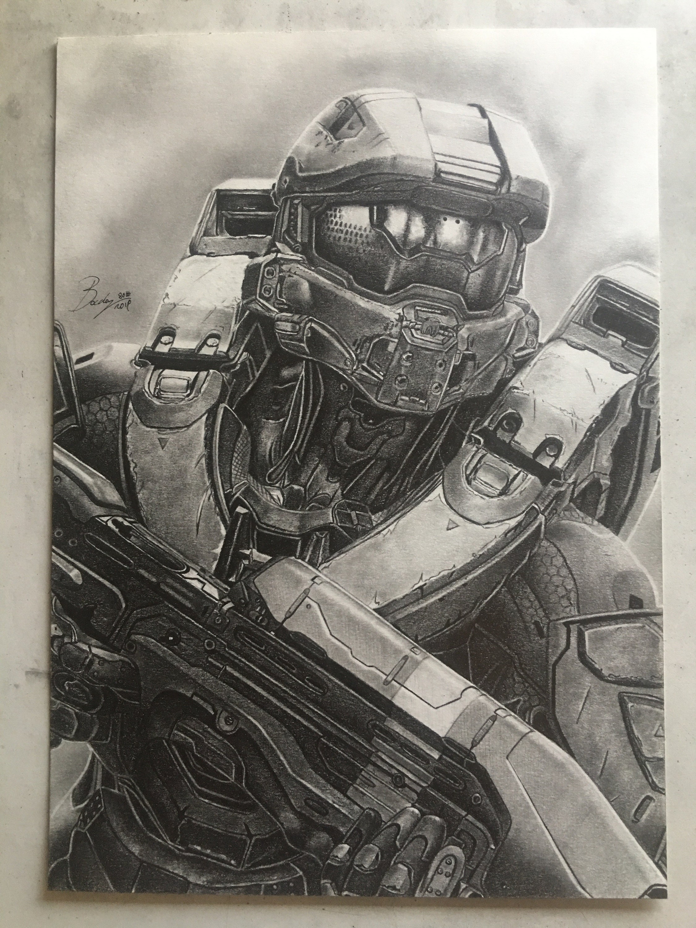 Halo Drawings In Pencil