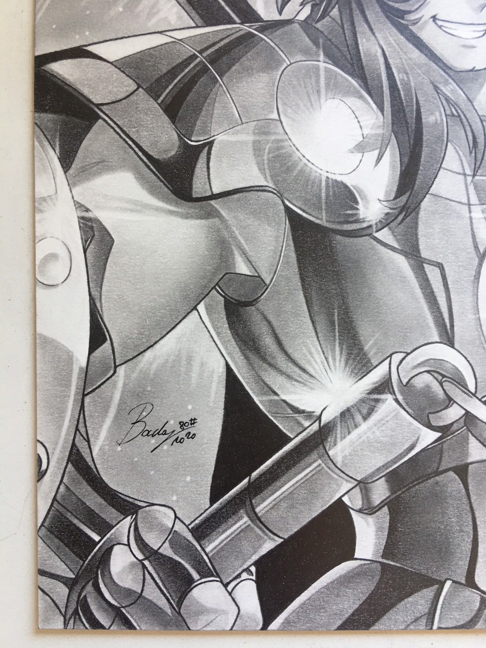 Saint Seiya-original Graphite Pencil Drawing of Libra Dohko - Etsy