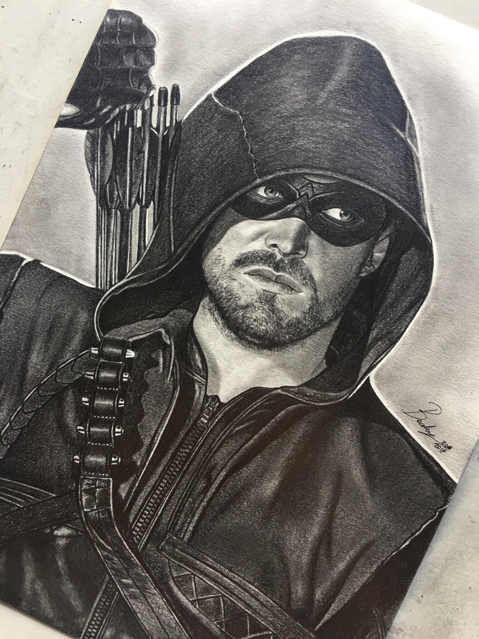 Green Arrow Pencil Drawings