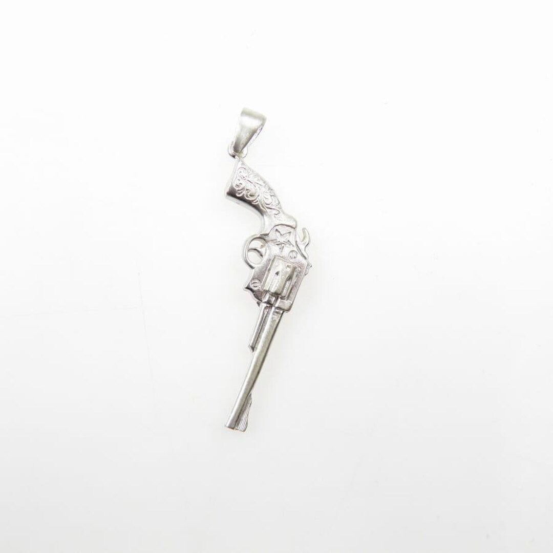 Silver Pendant - Revolver Large White#silver Pendant Revolver - Etsy