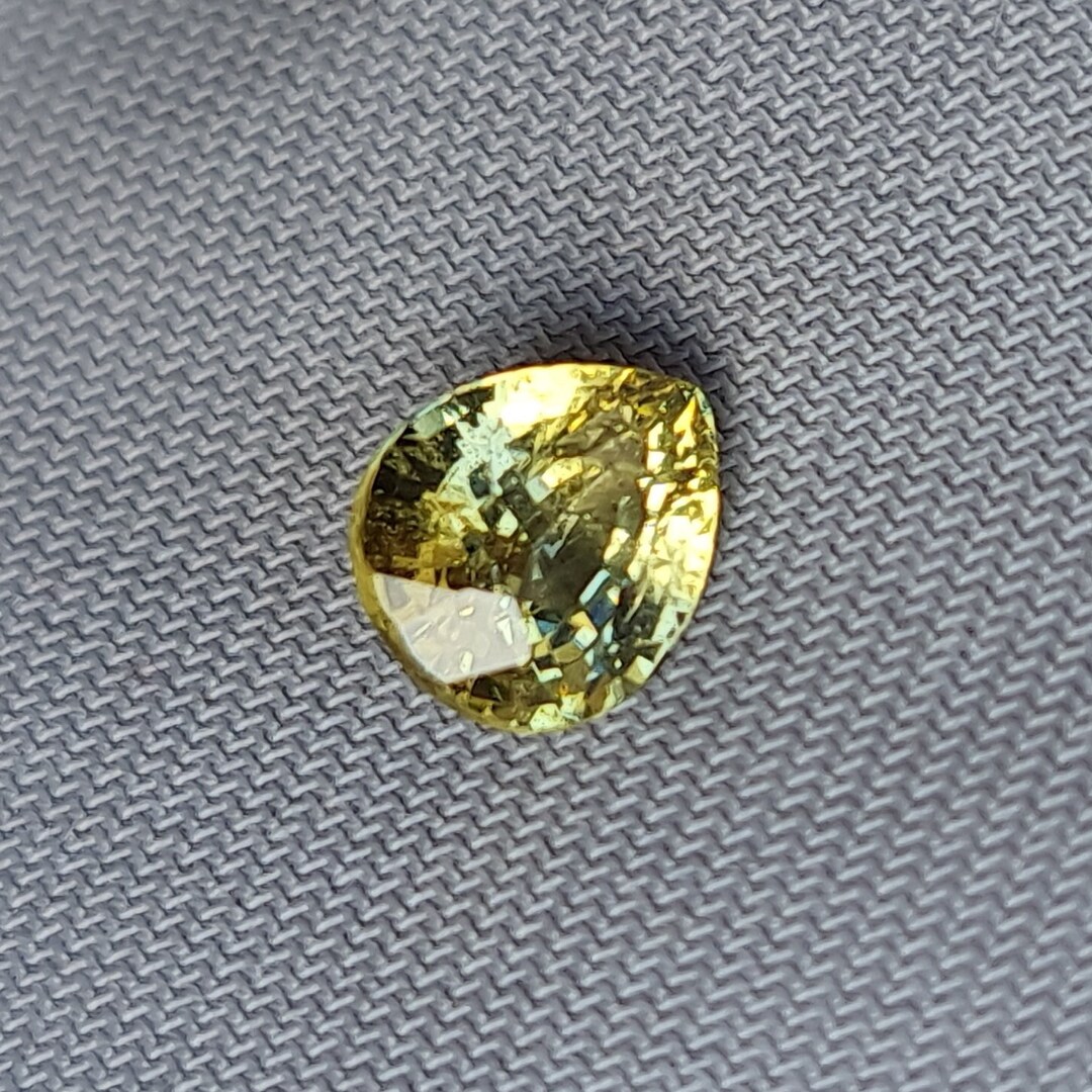 Vivid Lime Chrysoberyl, 1.84ct. Rare Color Gemstone. No Treatment, Pear ...