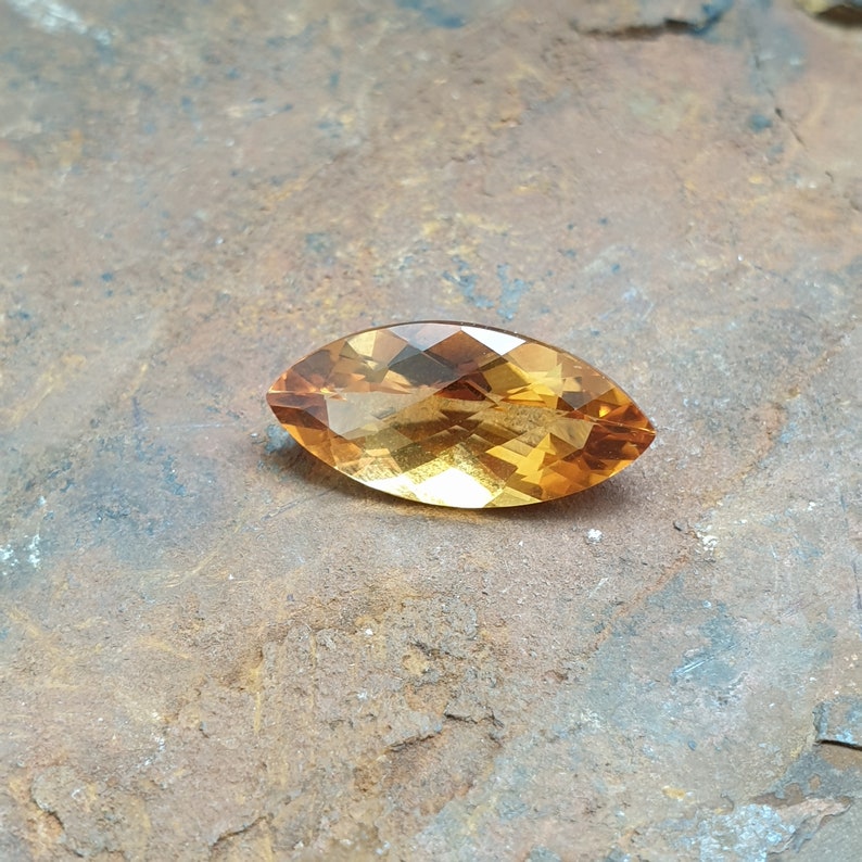 Citrine Marquise 3.70ct. Precision Cut. Very Bright Gem. - Etsy