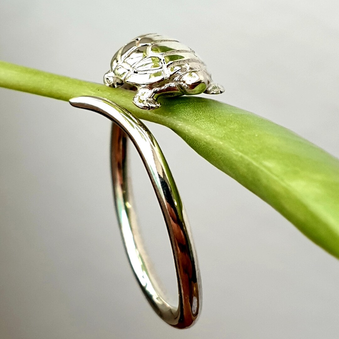 Turtle Ring, 925 Sterling Silver, Hand Made, Adjustable Size. - Etsy