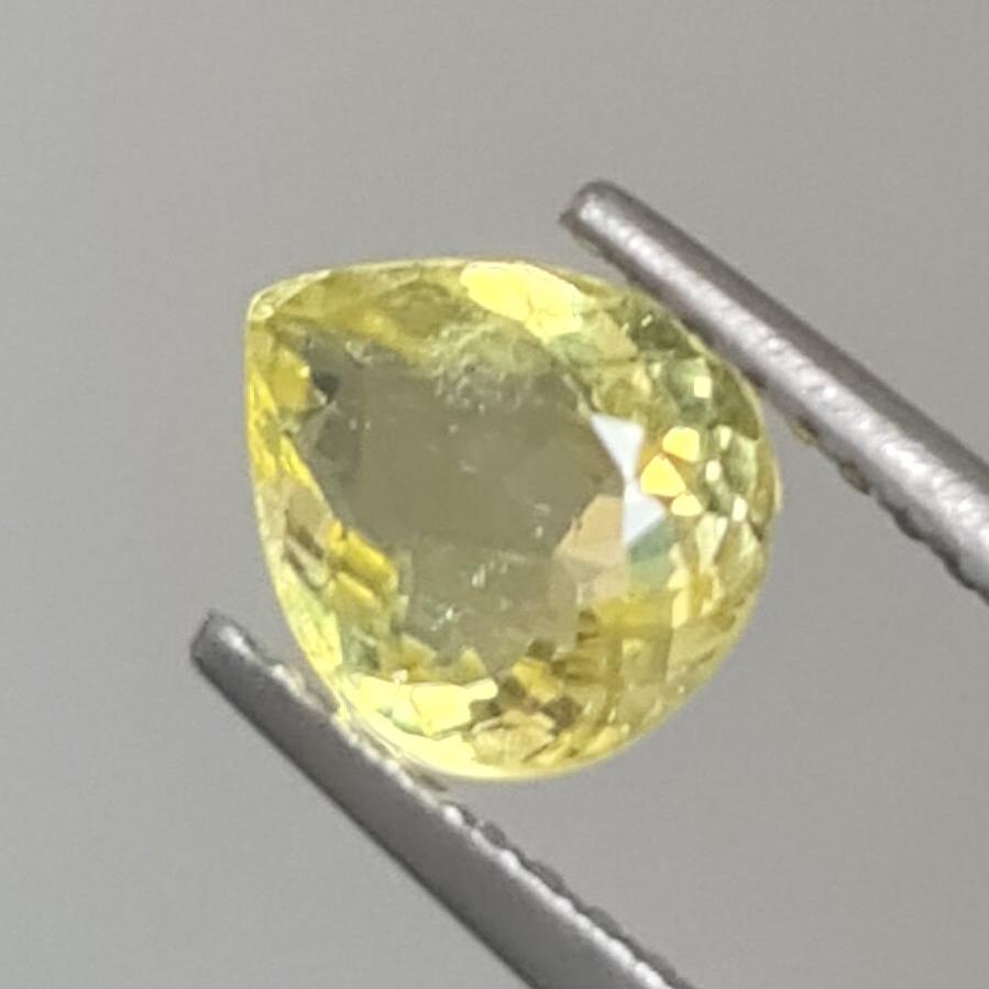 Vivid Lime Chrysoberyl, 1.00ct. Rare Color Gemstone. No Treatment, Pear ...