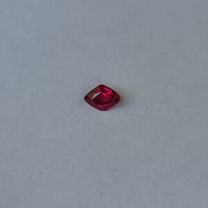 Natural Ruby 0.70ct, Vivid Pink Red, Diamond Shape. Excellent Color Cdn ...