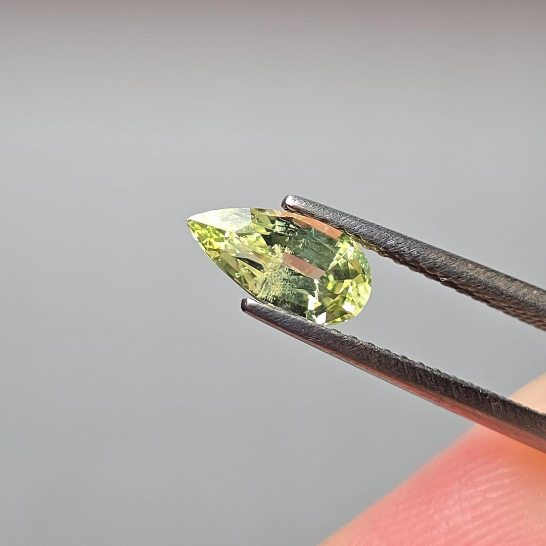 Vivid Light Lime Chrysoberyl, 1.23ct. Rare Color Gemstone. No Treatment ...