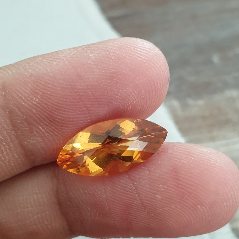Citrine Marquise 3.70ct. precision cut. Very bright gem. | Etsy
