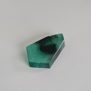 Natural Emerald, Green. 12ct. No Treatment. Black Inclusion Emerald ...