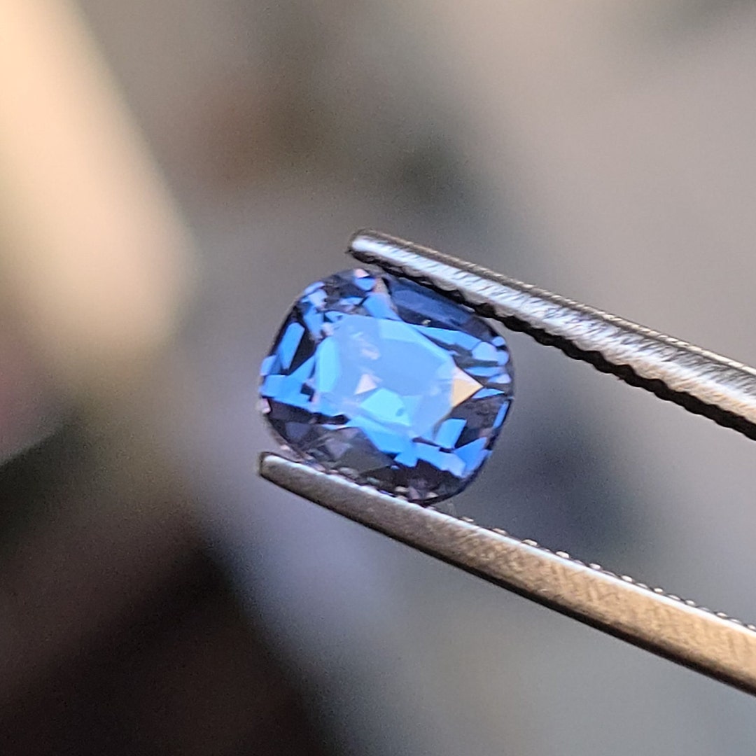 Natural Deep Violet Purple Spinel, 1.14ct No Treatment. Cushion Cut ...