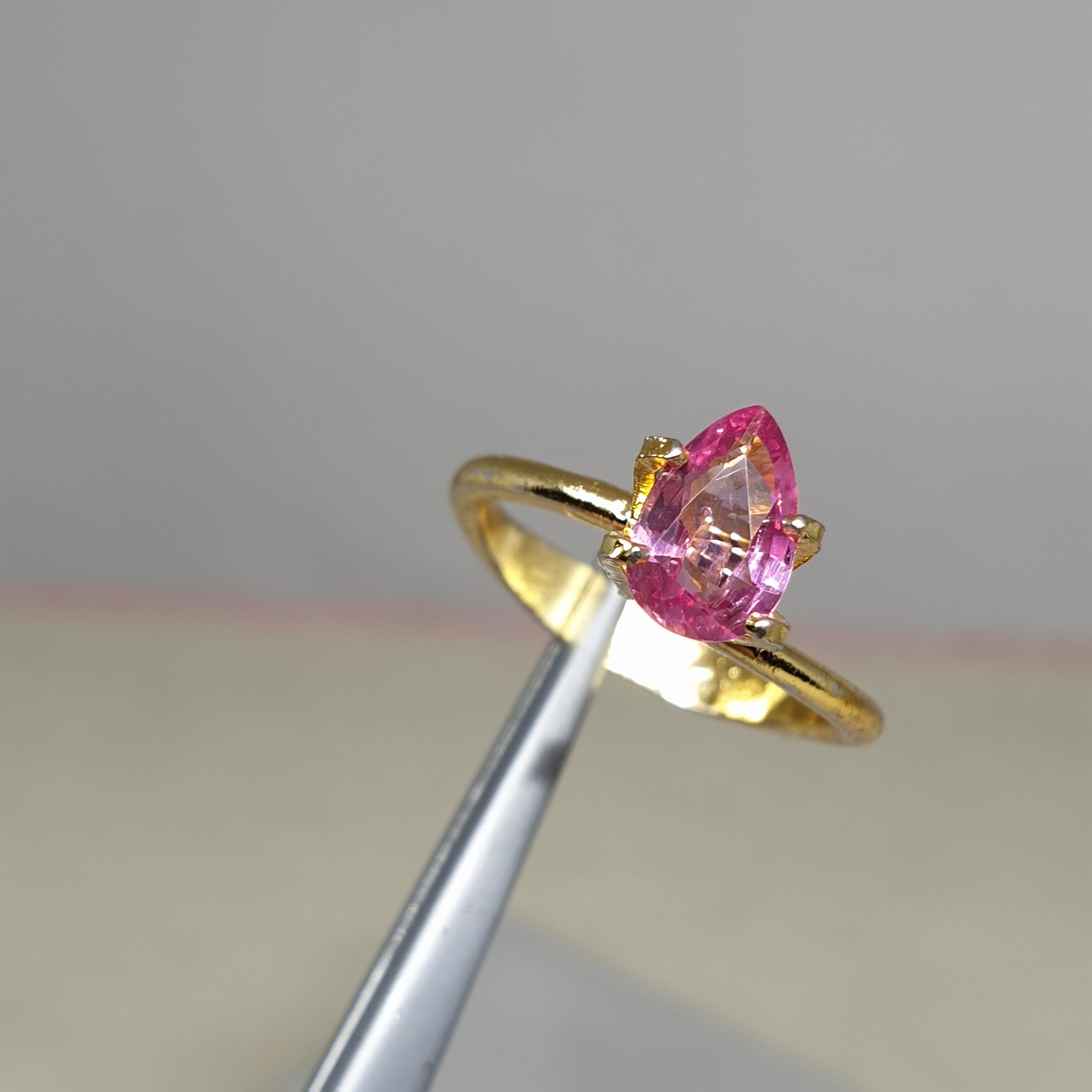 Neon pink spinel 0.83ct. Natural Spinel no treatment. Pear | Etsy