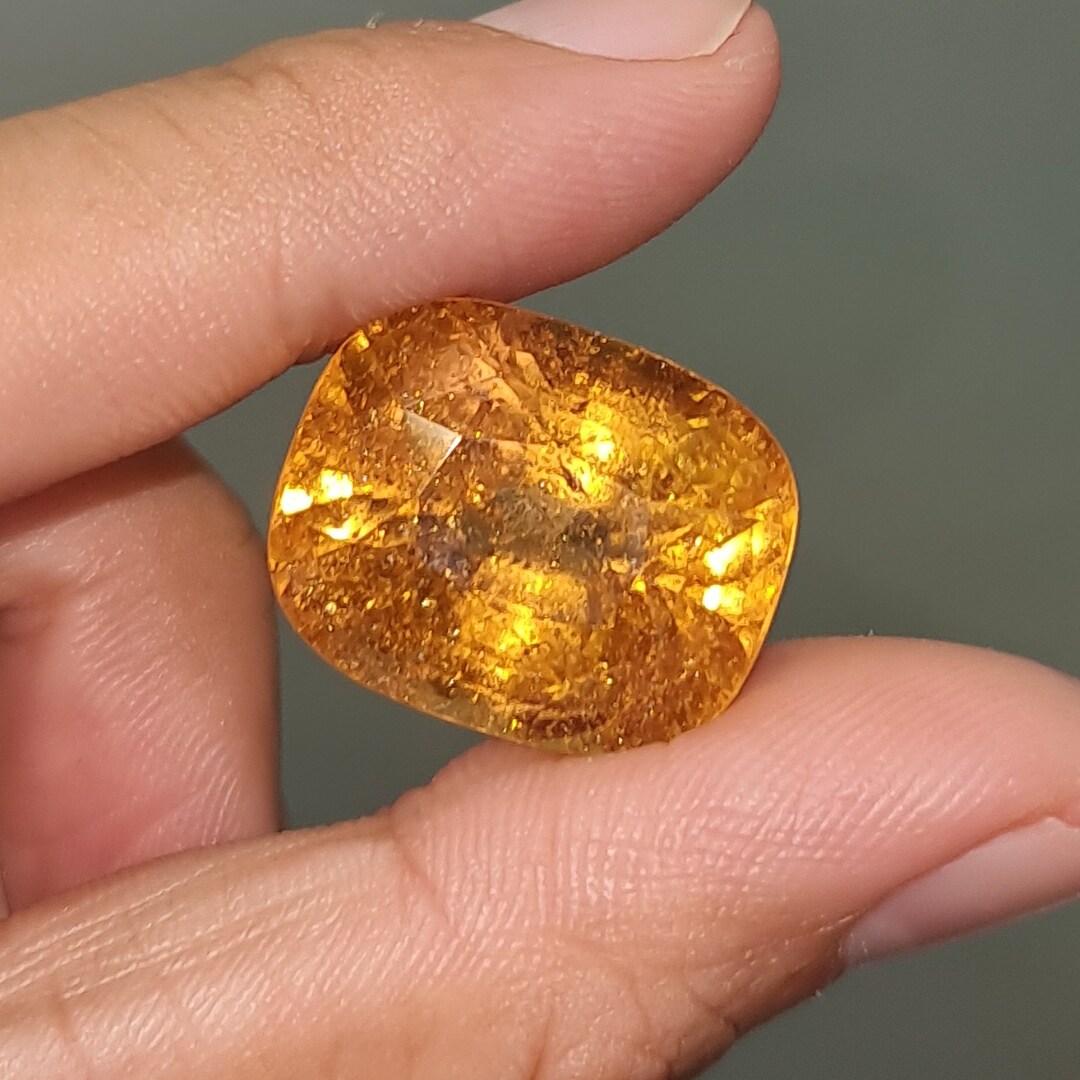 Natural Rare Large Yellow Garnet, Cushion Shape. 45.82ct. INB129 - Etsy