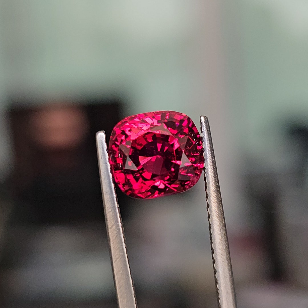Vivid Red Spinel, 3.33ct. Cushion Cut. Cdn - Etsy