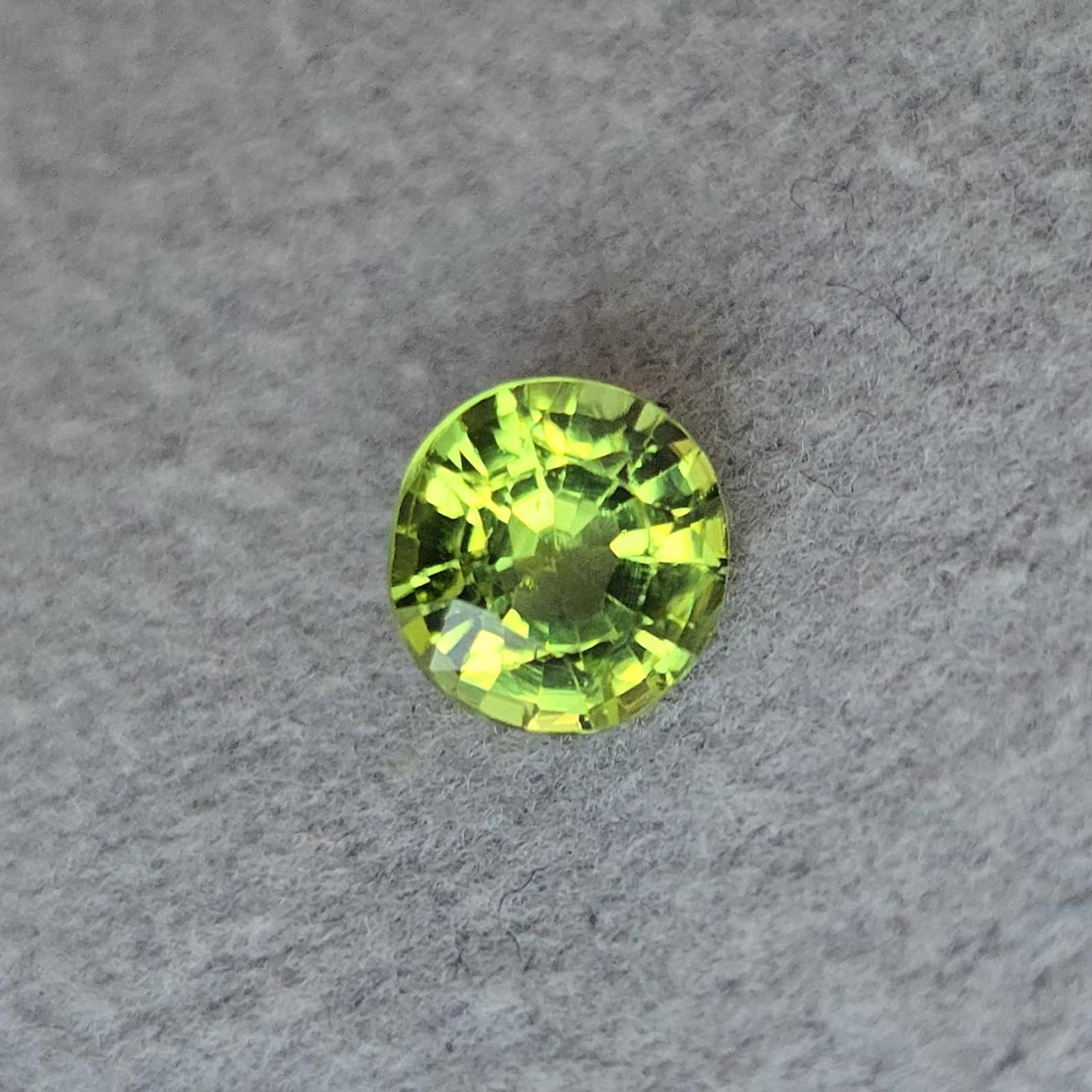 Natural Chrysoberyl, 1.22ct. Rare Color Gemstone. No Treatment, Round ...