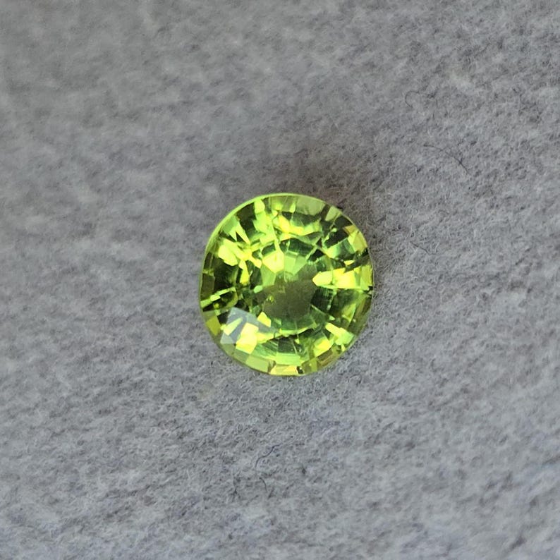 Natural Chrysoberyl, 1.22ct. Rare Color Gemstone. No Treatment, Round ...