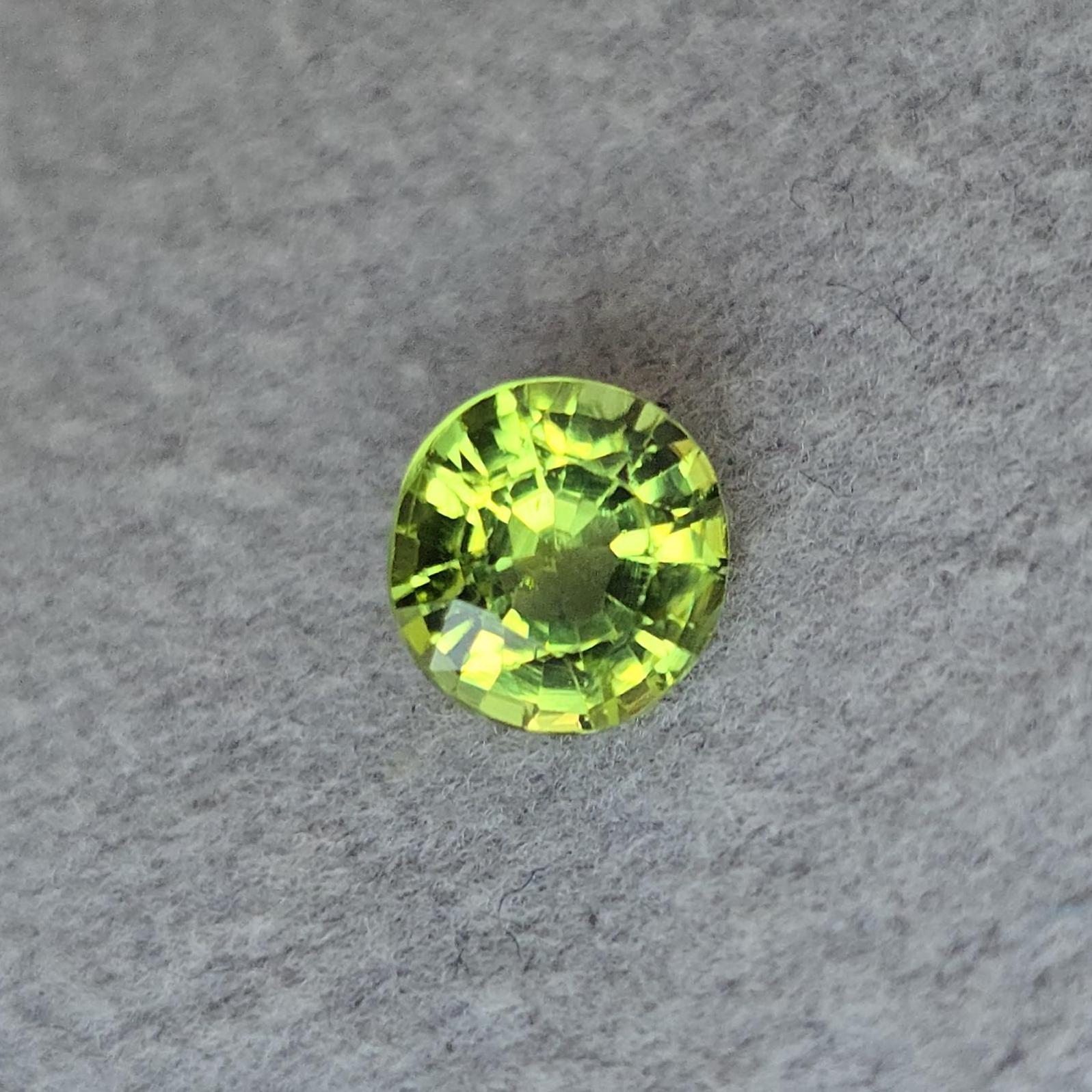 Natural Chrysoberyl, 1.22ct. Rare Color Gemstone. No Treatment, Round ...