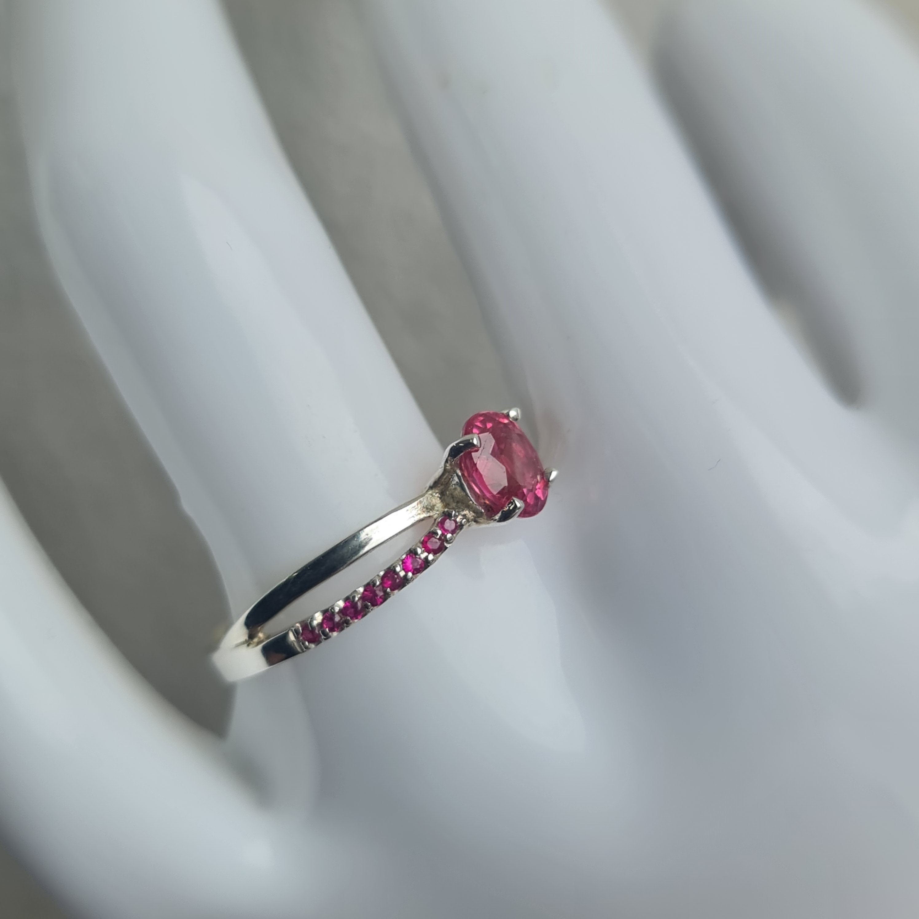 Natural Pink Spinel and Ruby Ring in Silver or Gold. Handmade Jewelry ...