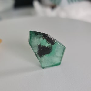 Natural Emerald, Green. 12ct. No Treatment. Black Inclusion Emerald ...