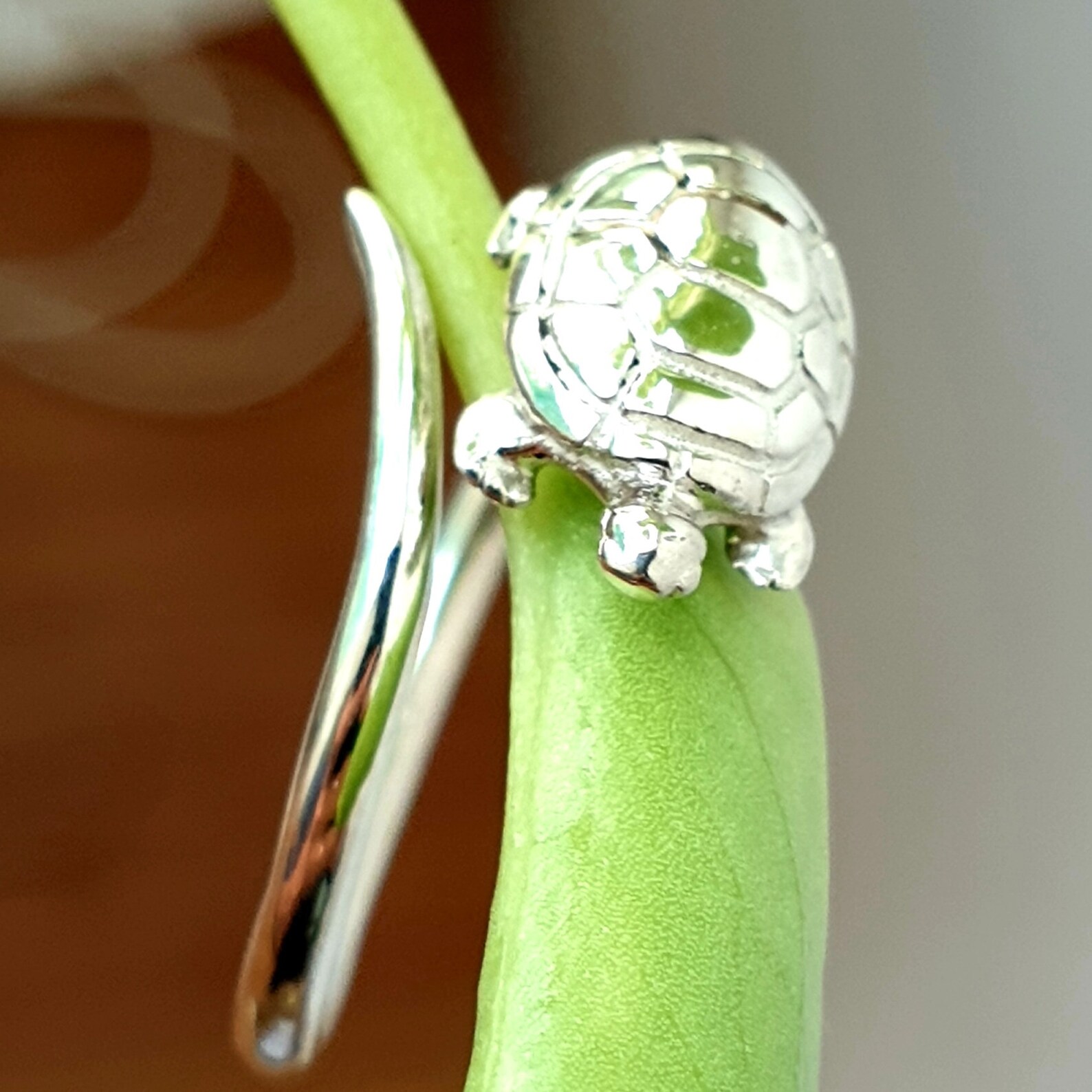 Turtle Ring 925 Sterling Silver Hand Made Adjustable Size. | Etsy