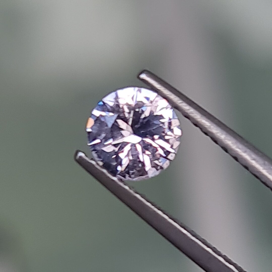 Natural White With Pink Tinge Spinel, 0.72ct. Round Brilliant Cut. Near ...