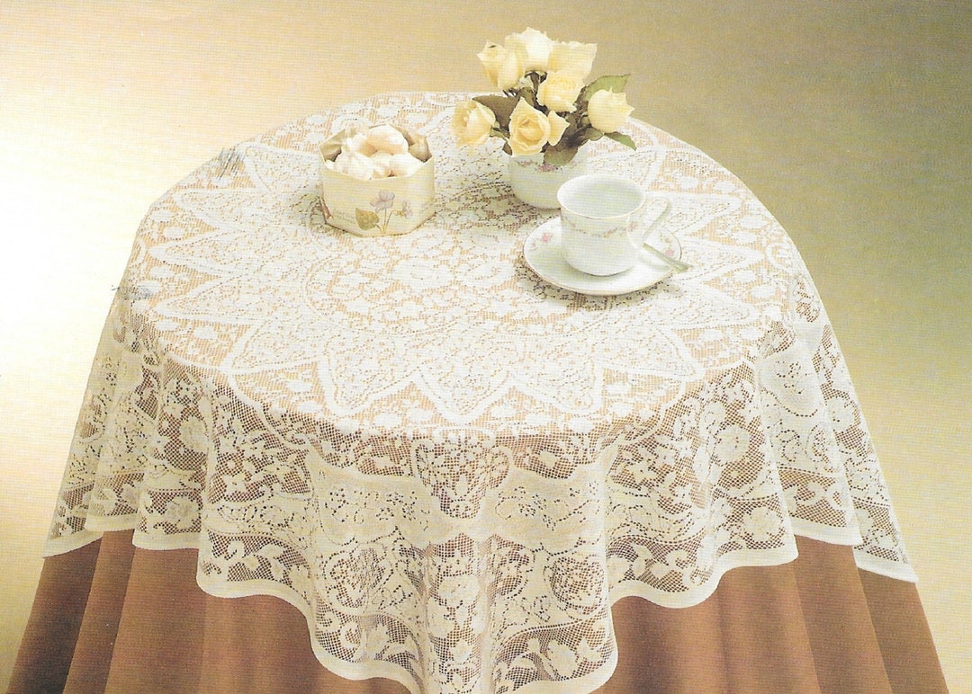 40-inch Square Lace Table Topper. Use as Overlay for Small Corner ...