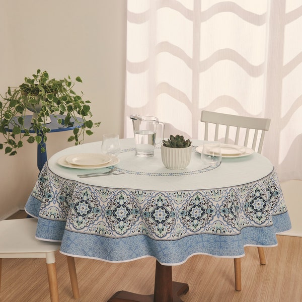 Blue Tablecloth - Etsy
