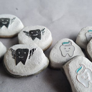 Double Set, TOOTH FAIRY, Stone With Decorative Element - Etsy