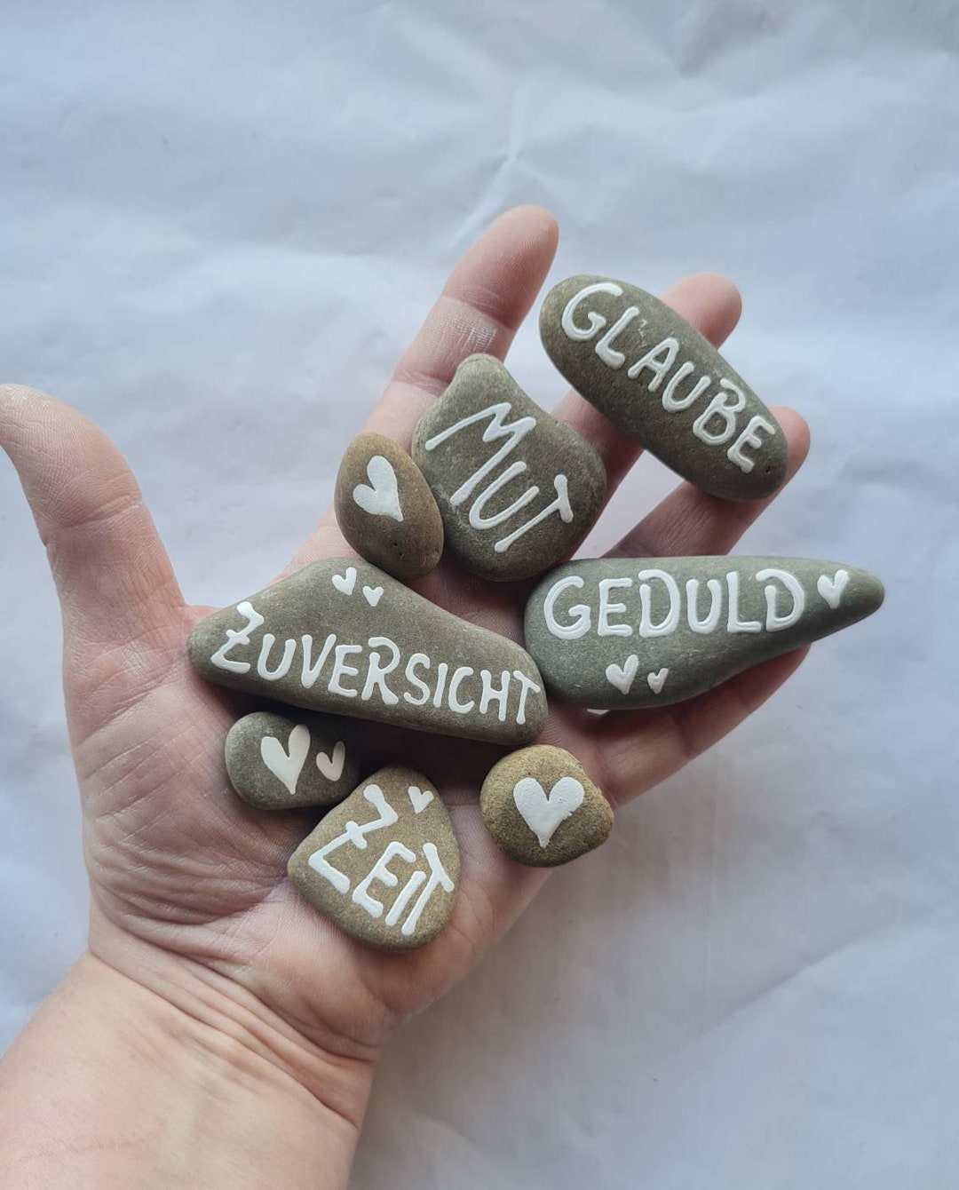 Beautiful Words on Stone, FAITH, a Handful of Pebbles - Etsy