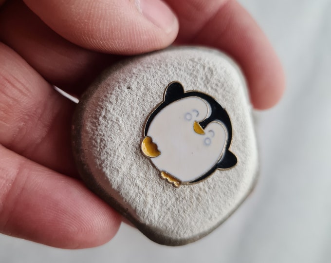 Penguin Pebble Heart Shaped Rocks Stone, You Are My Penguin Gift for ...