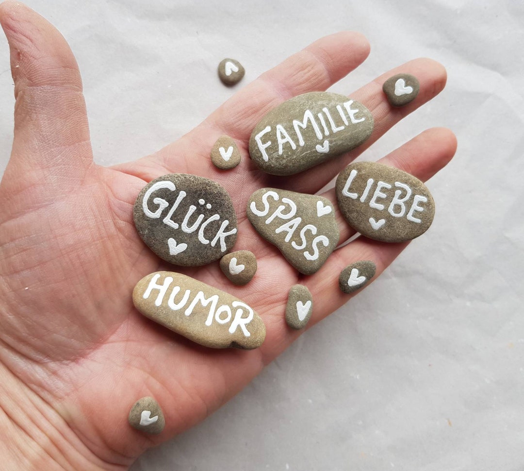 Beautiful Words on Stone, FAMILY, a Handful of Pebbles - Etsy