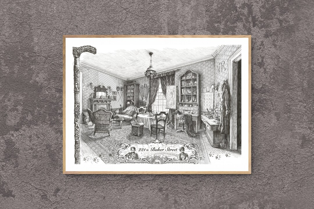 Sherlock Holmes Fine Art Print - Sherlock Holmes 221B Baker Street ...
