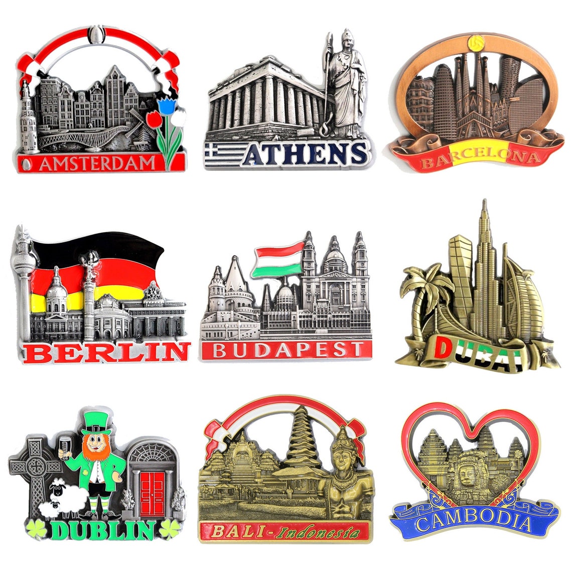 Souvenir Fridge Magnets for Kitchen Refrigerator 3D Metal - Etsy