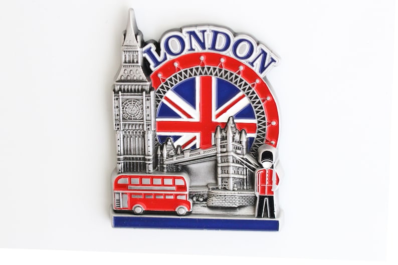 3D -london United Kingdom Fridge Magnet Sticker City Holiday Souvenir ...
