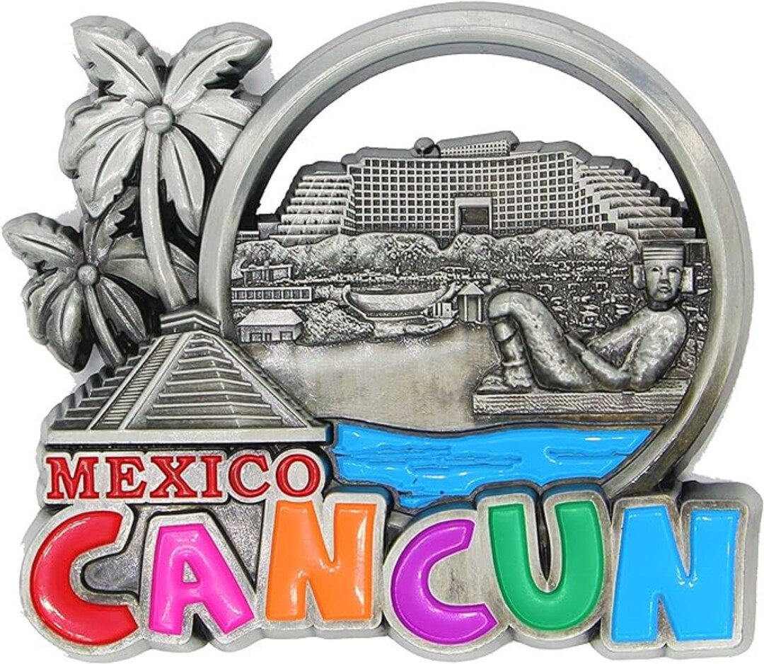 Cancun - Mexico - 3D Metal Fridge Magnet for Kitchen Refrigerator ...