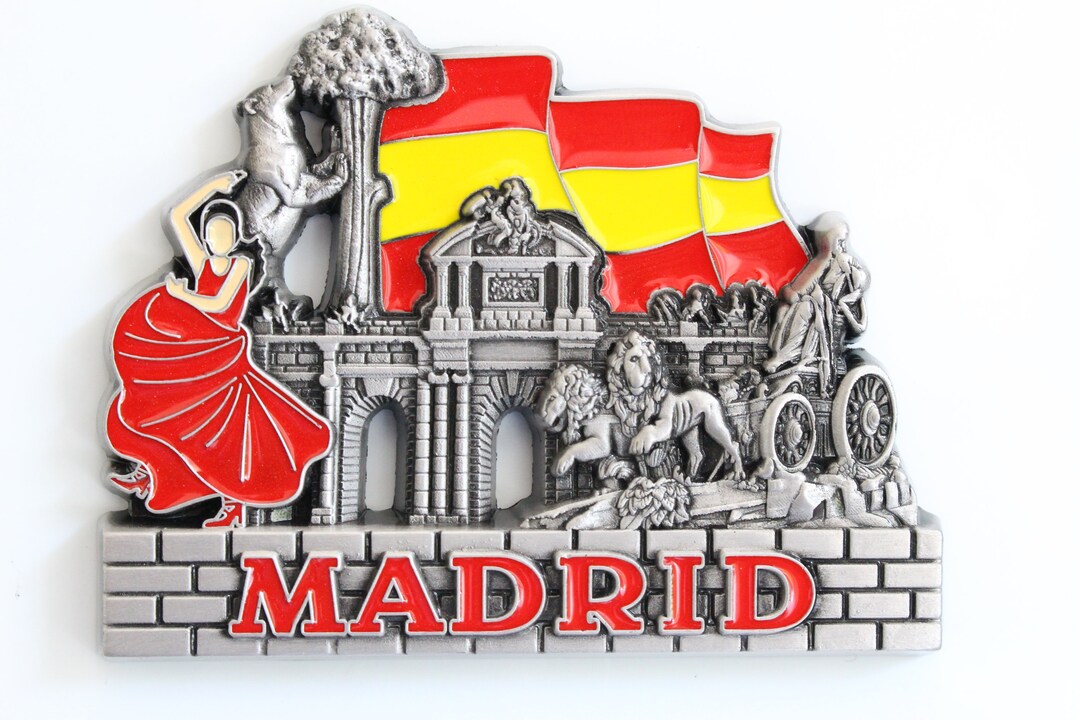 Madrid - Spain - 3D Metal Fridge Magnet for Kitchen Refrigerator ...