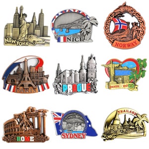 Souvenir Fridge Magnets for Kitchen Refrigerator - 3D Metal Unique ...