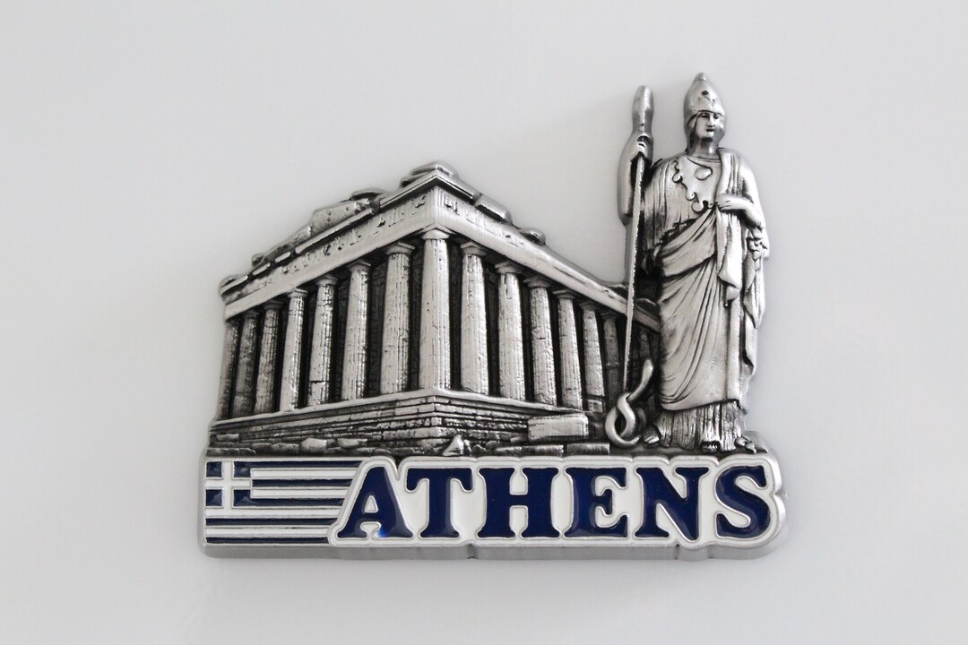 Athens Greece Fridge Magnet: 3D Metal Travel Souvenir - Etsy