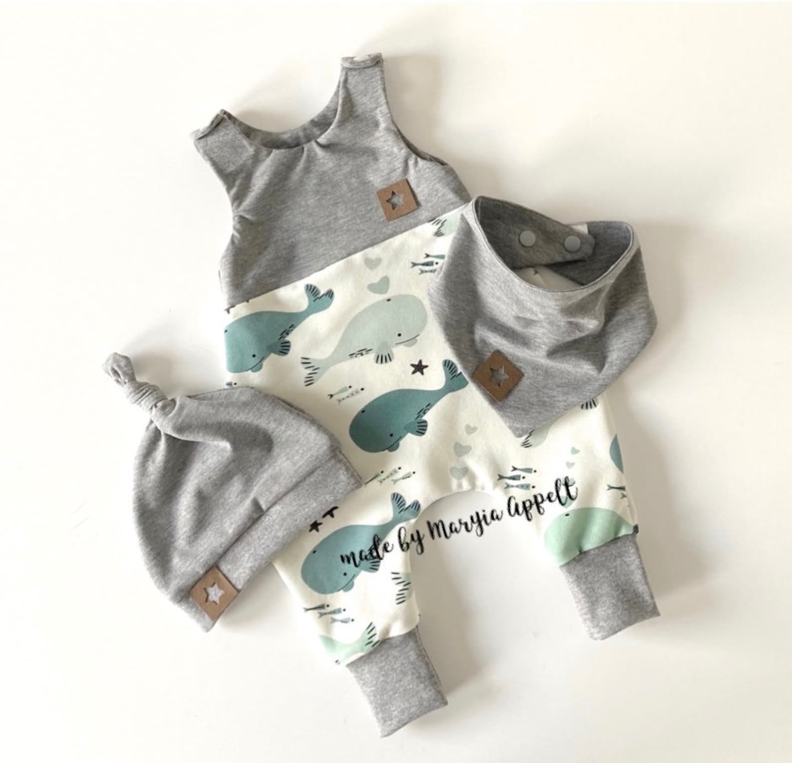 Strampler Baby Wale | Etsy