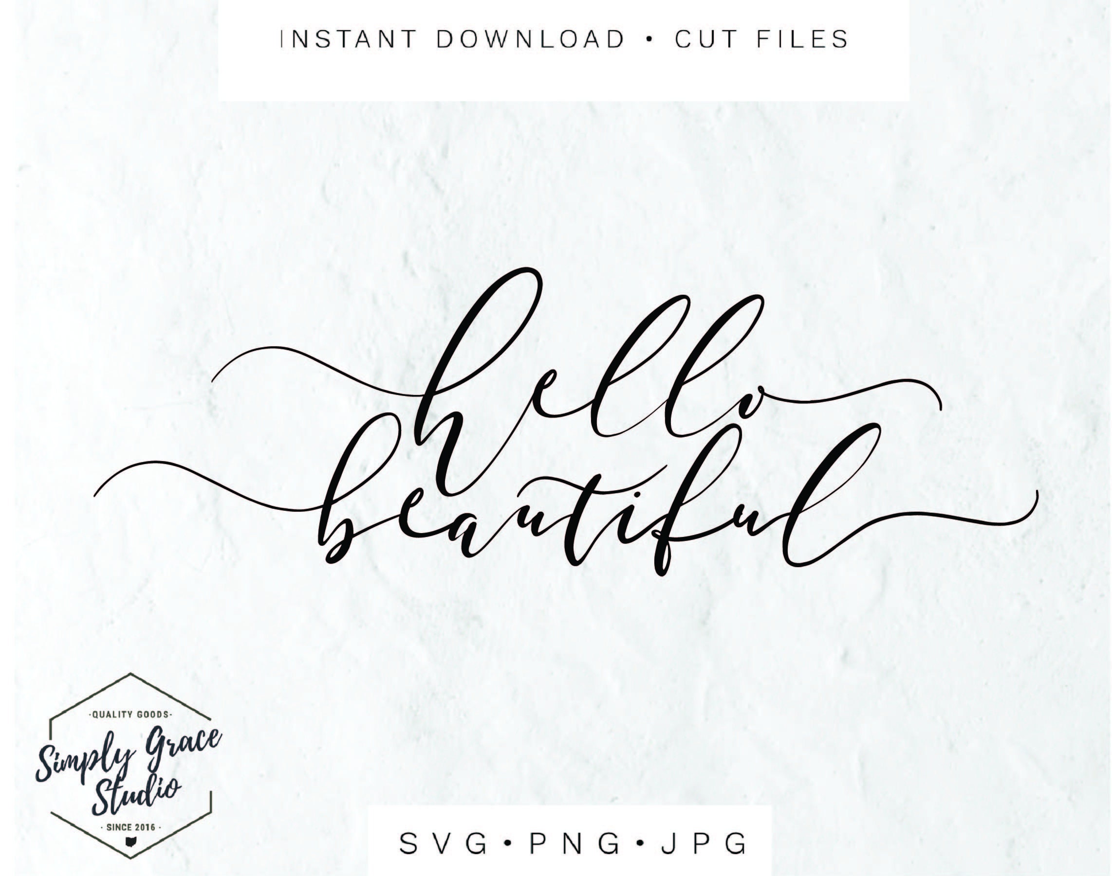 Hello Beautiful svg Beautiful svg cut files beautiful svg | Etsy