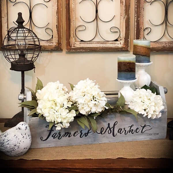 White Distressed Box - Etsy