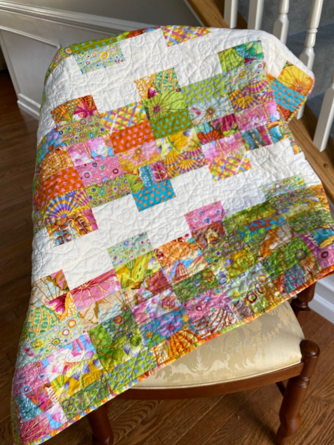 Throw Size Quilt, Lap Quilt,handmade Quilt, Vibrant Color Quilt - Etsy