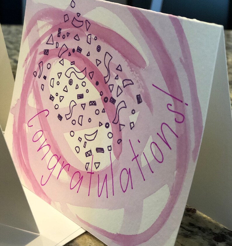 Watercolor Congratulations! | Card Set of 3 | Handmade | - Etsy